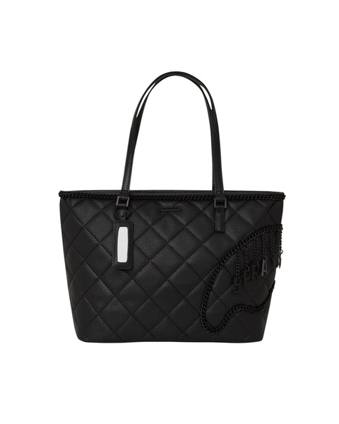 Bag Sprayground QUILT WITH 1 LINE STITCH TOTE Black