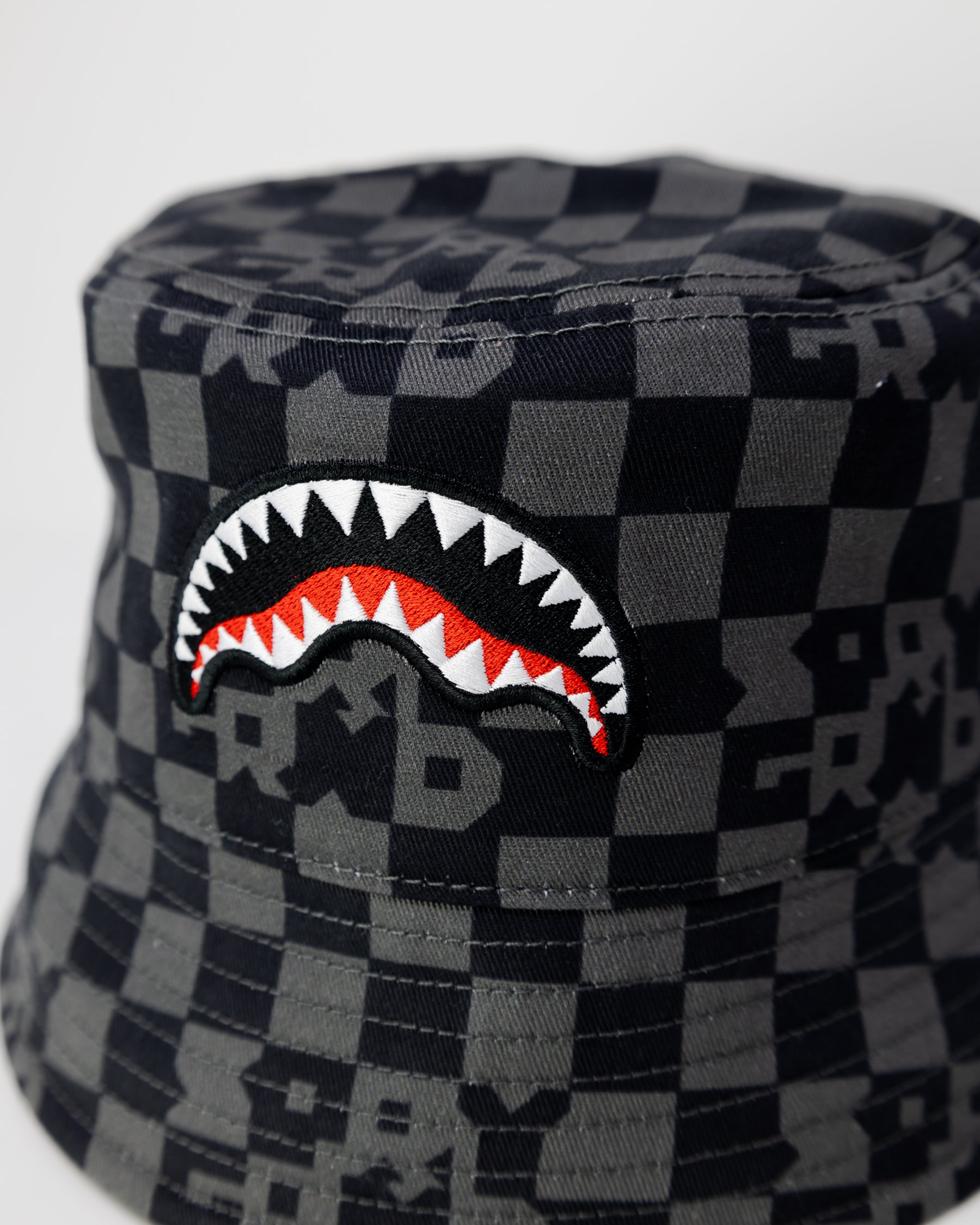 Bucket Hat Sprayground Sprayground Grey Check Bucket Cap