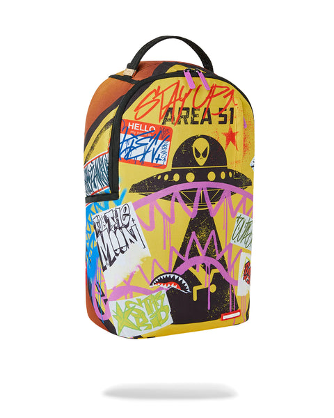 Mochila Sprayground ALIEN TRASHED SIGN DLXSR BACKPACK Naranja