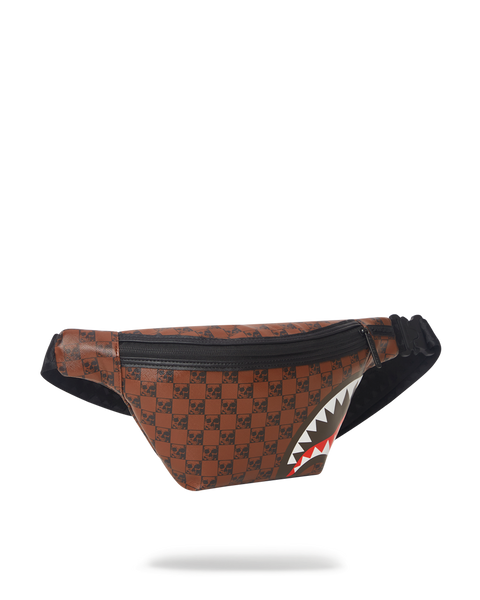 Riñonera Sprayground SKULL CHECK CROSSBODY Marrón