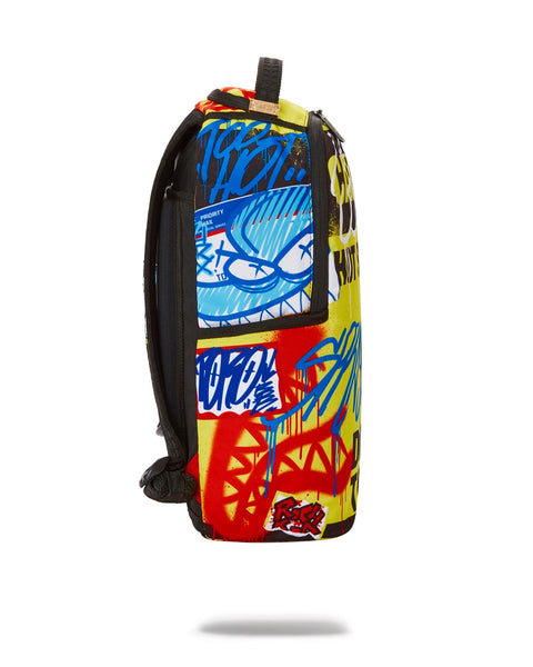 Zaino Sprayground CAUTION TRASH Giallo