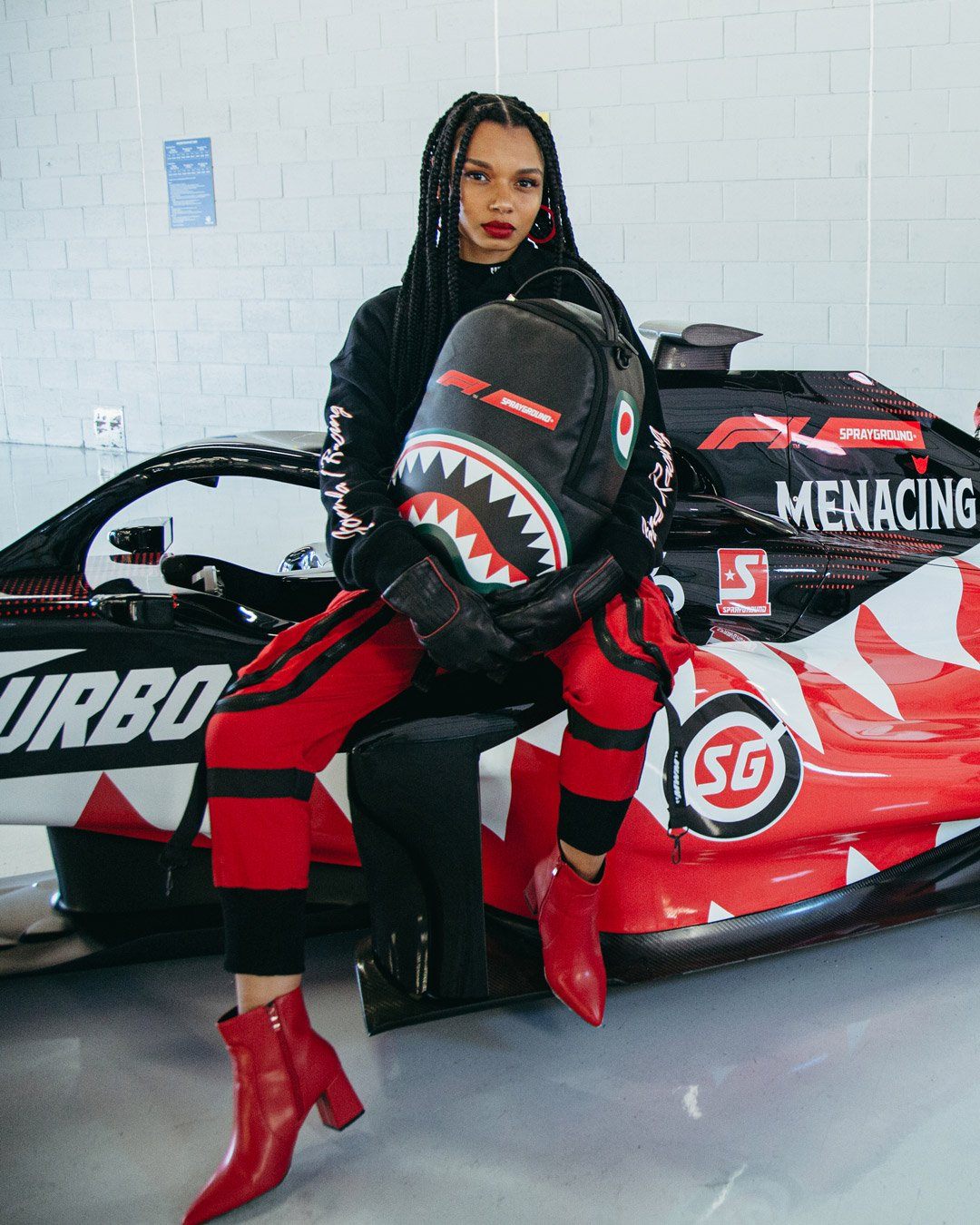 Backpack Sprayground FORMULA 1 OFFICIAL RACE TEAM BACKPACK (DLXV) Black