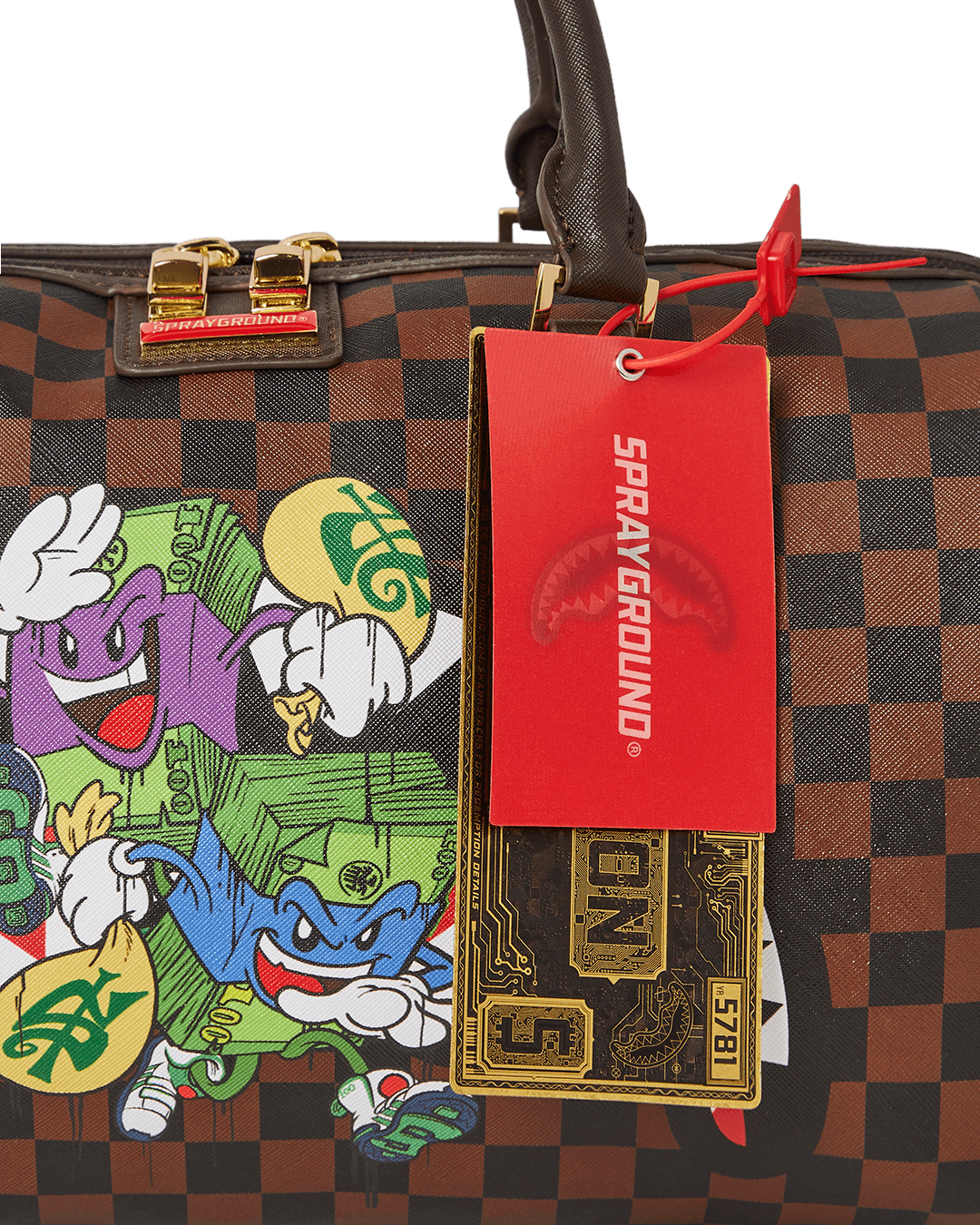 Bag Sprayground MONEY CHASER MINI DUFFLE Brown